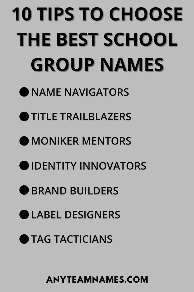 199+ Best Student Group Names For Every Grade Level