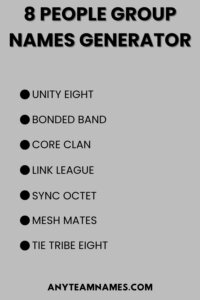 299+ Group Names for 8 People Friend Groups And Chats