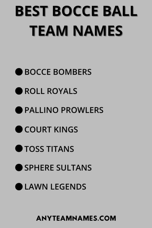 250+ Funny Bocce Ball Team Names for Every Team