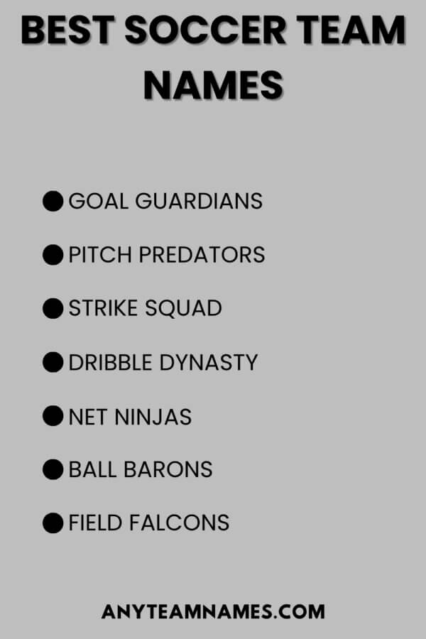 300+ Funny And Cool Soccer Team Names for Every League