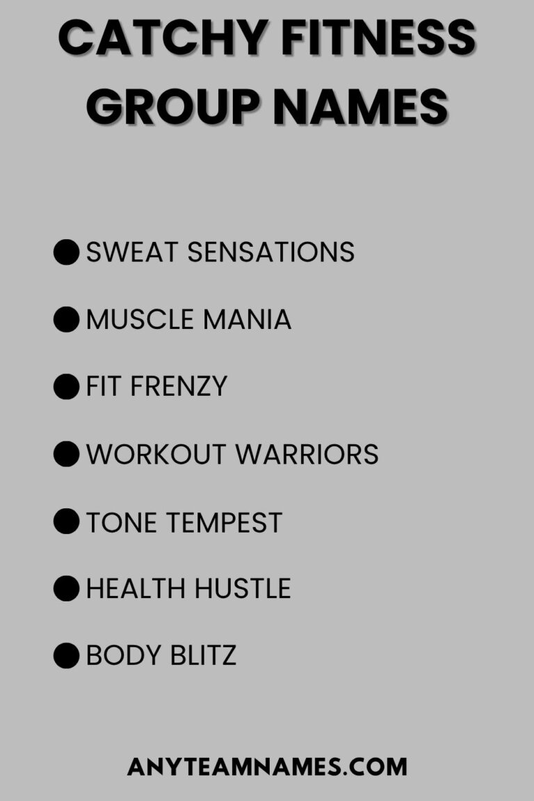 550+ Energetic Fitness Team Names for All Fitness Groups