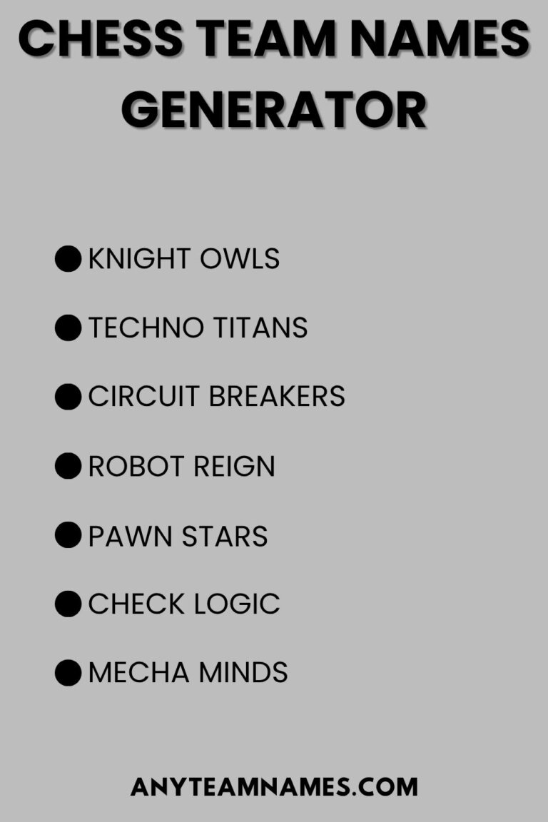 200+ Clever Chess Team Names for Your Tactical Team