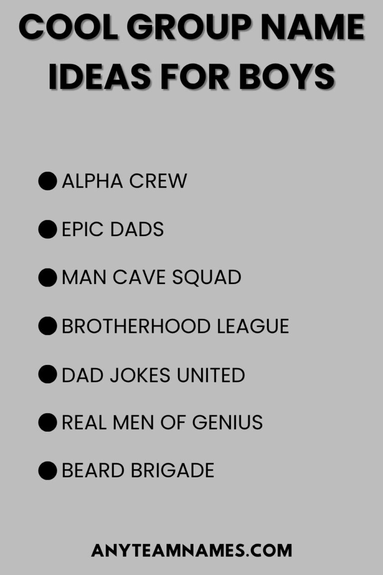 400+ Cool Men's Group Names for Building Bonds