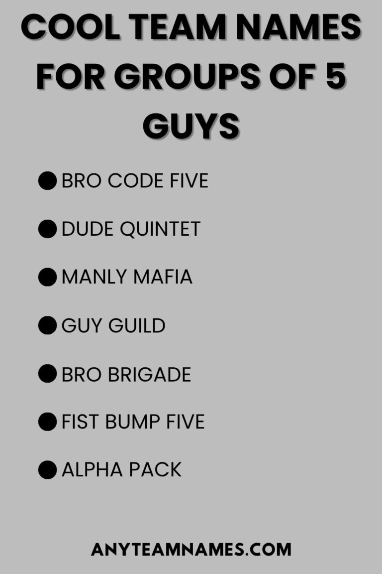 270+ Funny And Cool Names for A Group Of 5 Friends