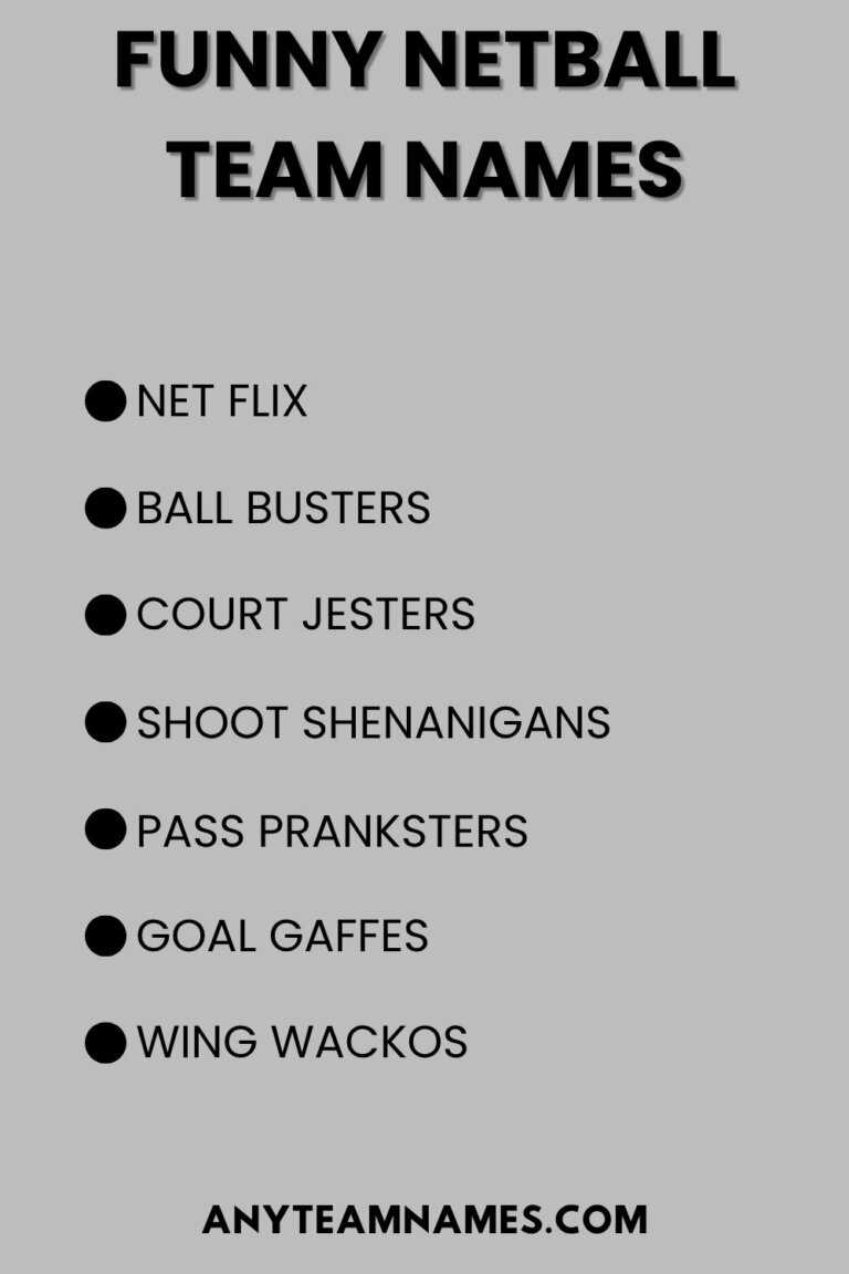 230+ Funny Netball Team Names to Dominate the Court