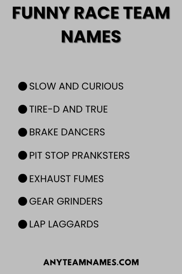 250+ Funny And Cool Racing Team Names for Your Crew