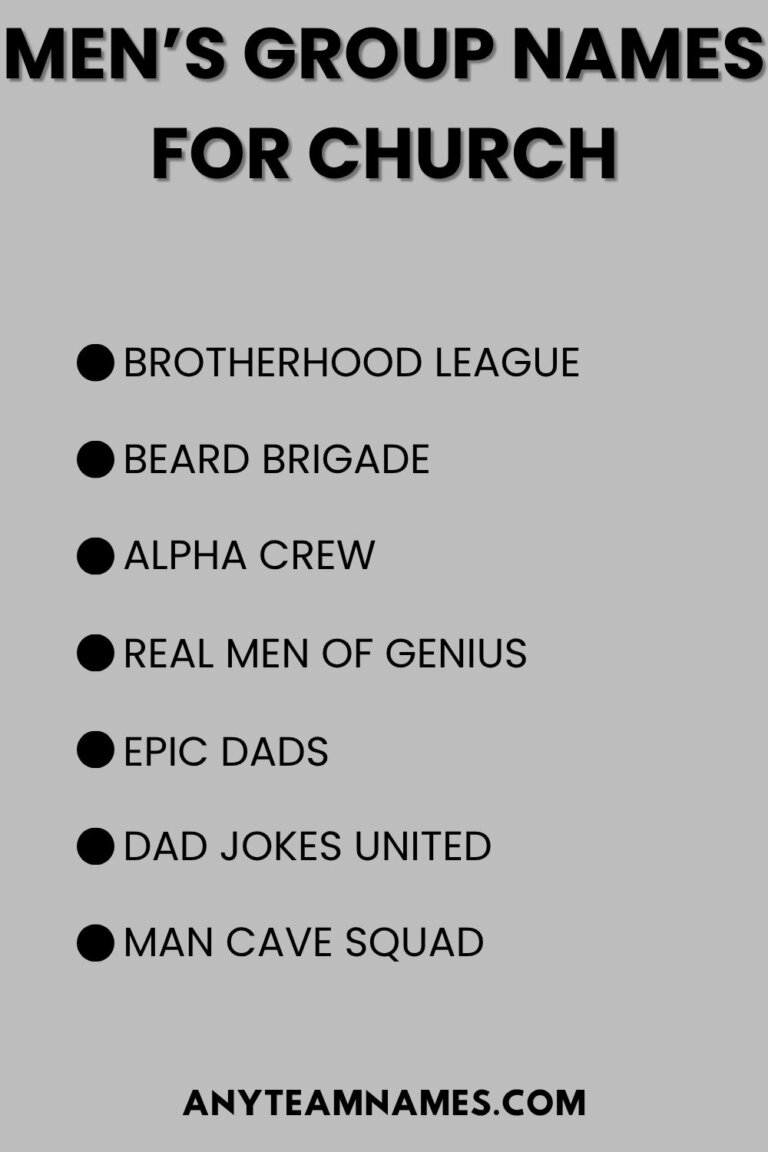 400+ Cool Men's Group Names for Building Bonds