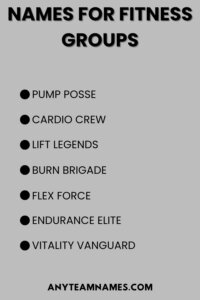 550+ Energetic Fitness Team Names for All Fitness Groups
