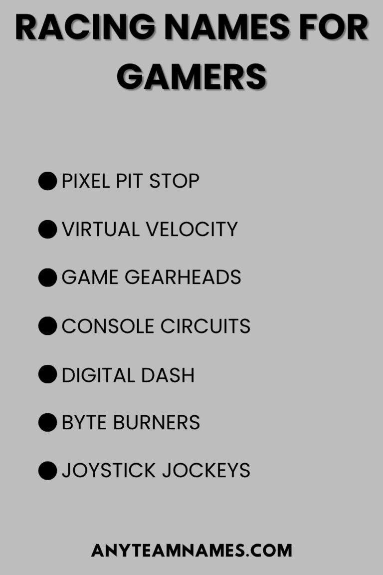250+ Funny And Cool Racing Team Names for Your Crew