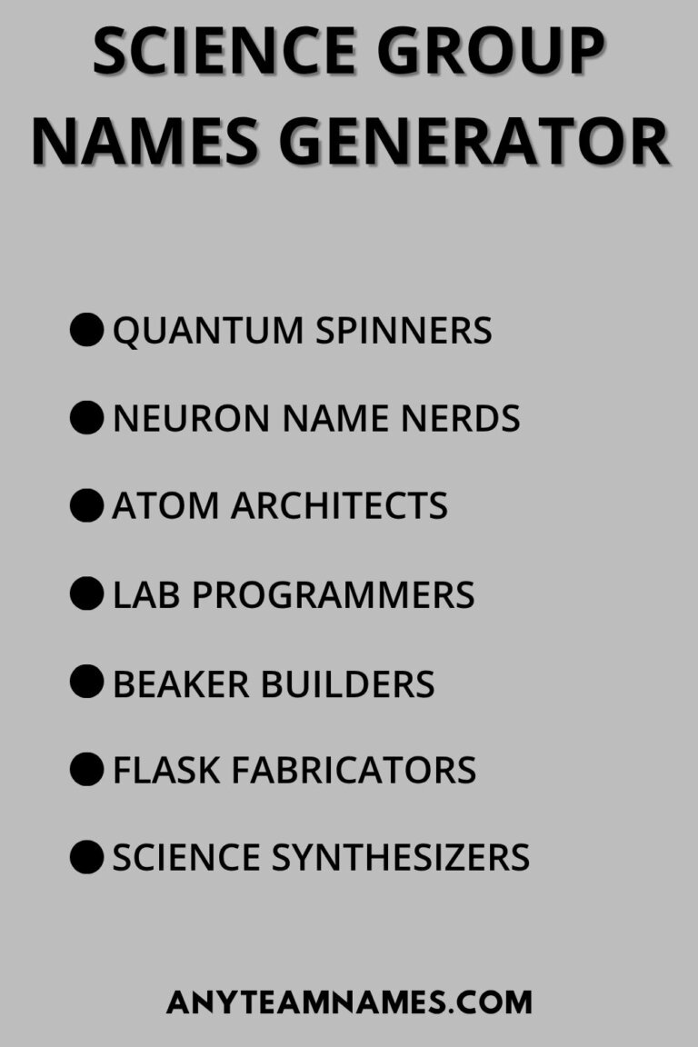 252+ Funny Science Group Names for Your Research Group