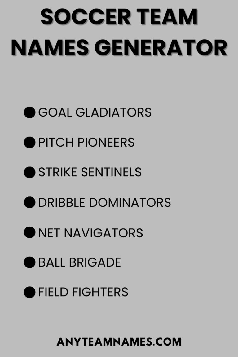300+ Funny And Cool Soccer Team Names for Every League
