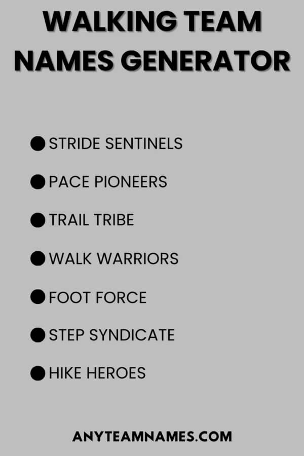 235+ Walking Team Names for Your Walking Challenge