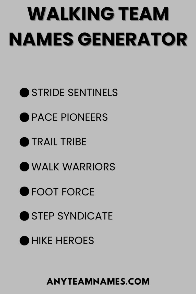 235+ Walking Team Names for Your Walking Challenge