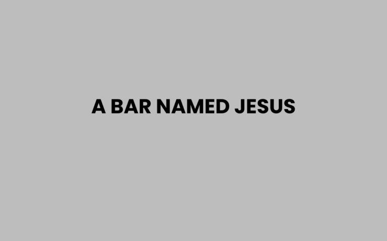 A Bar Named Jesus: Unique Cocktails and Vibrant Vibes