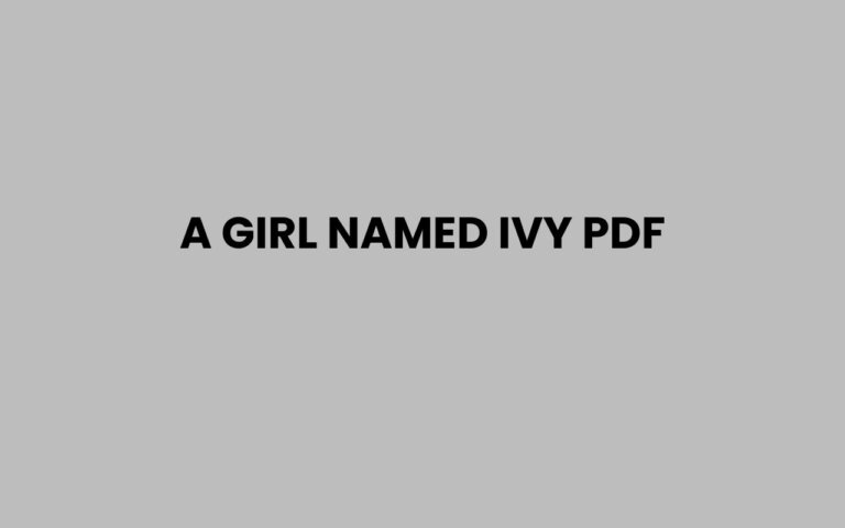 A Girl Named Ivy PDF – Read or Download the Full Book