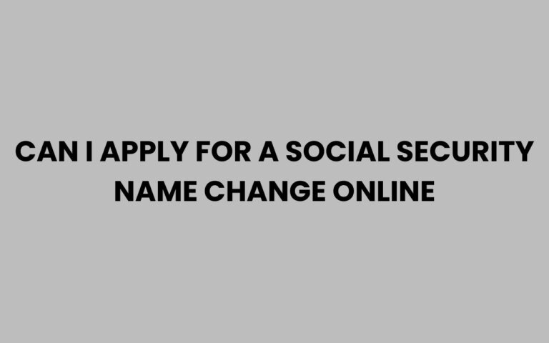 Can I Apply for a Social Security Name Change Online?
