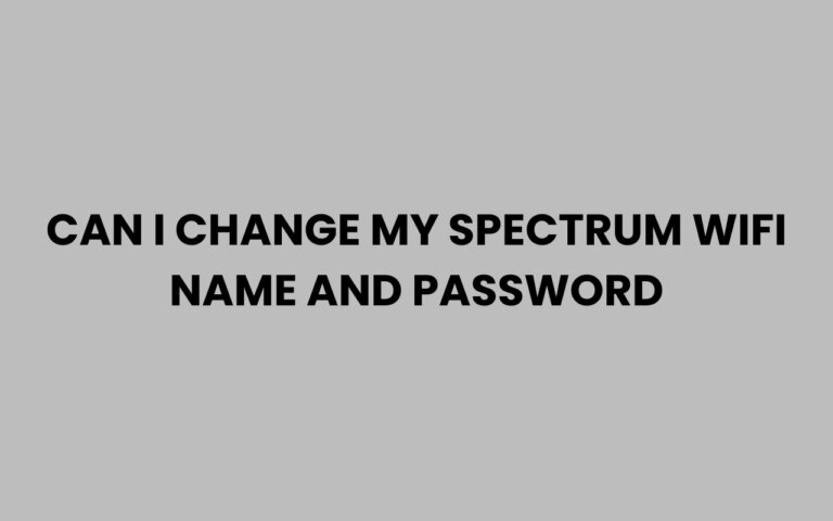 Can I Change My Spectrum WiFi Name and Password Easily?