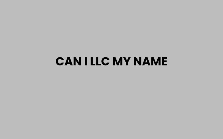 Can I LLC My Name? Steps to Register Your Personal Name