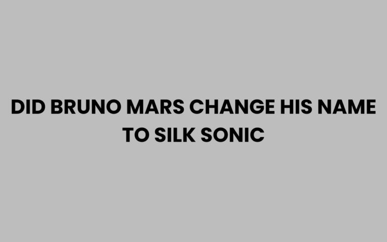 Did Bruno Mars Change His Name to Silk Sonic? Find Out