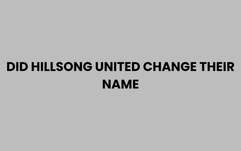 Did Hillsong United Change Their Name? Find Out Here