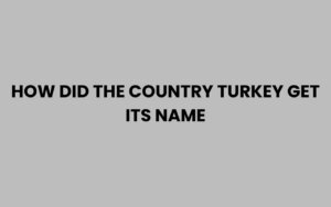 How Did the Country Turkey Get Its Name? Explained Simply