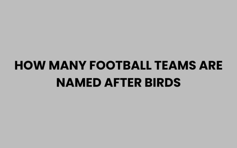 How Many Football Teams Are Named After Birds? Find Out