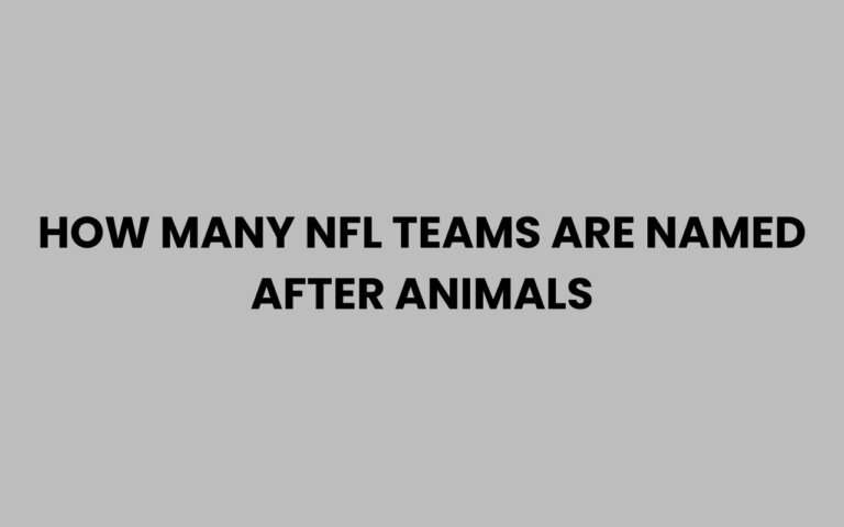 How Many NFL Teams Are Named After Animals? Find Out!