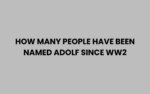 How Many People Have Been Named Adolf Since WW2?