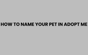 How to Name Your Pet in Adopt Me: Easy Guide