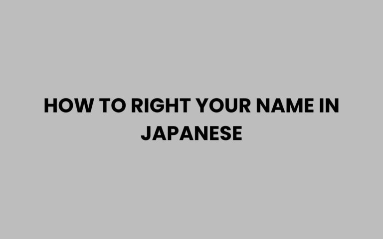 How to Right Your Name in Japanese Easily Explained