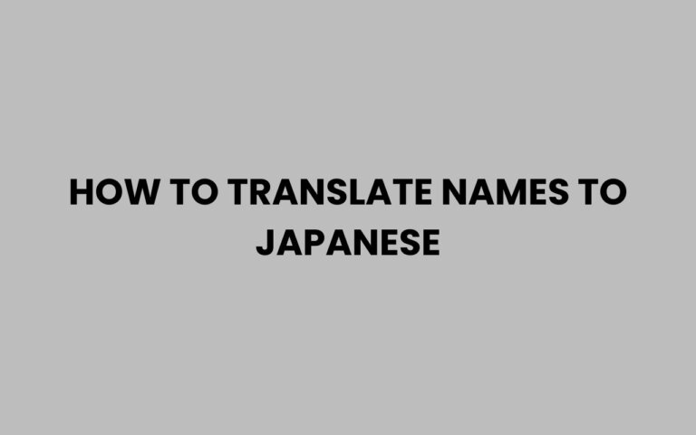 How to Translate Names to Japanese: A Simple Guide