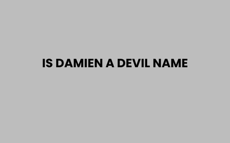 Is Damien a Devil Name? Meaning, Origins & Myths Explained