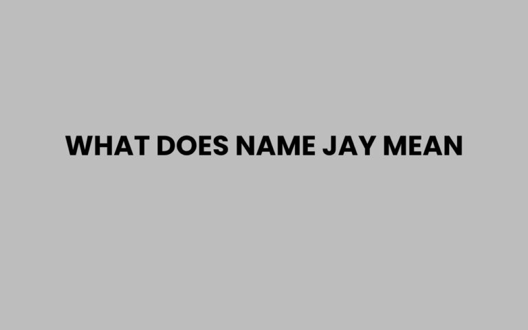 What Does Name Jay Mean? Origins and Interesting Facts