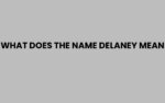 What Does the Name Delaney Mean? Origins and Significance