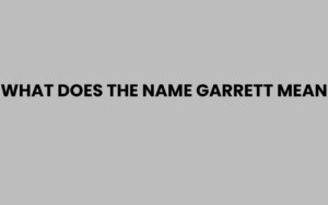 What Does the Name Garrett Mean? Origins and Meaning Explained