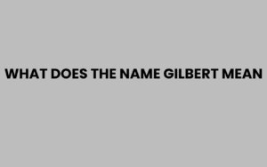 What Does the Name Gilbert Mean? Origins and Meaning Explained