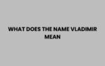 What Does the Name Vladimir Mean? Origins and Significance