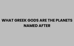 What Greek Gods Are the Planets Named After Explained
