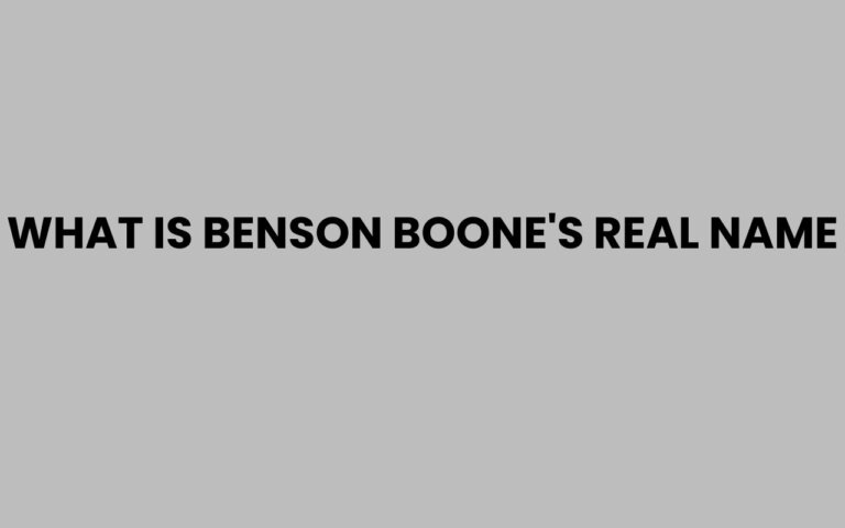 What is Benson Boone's Real Name? Discover the Truth