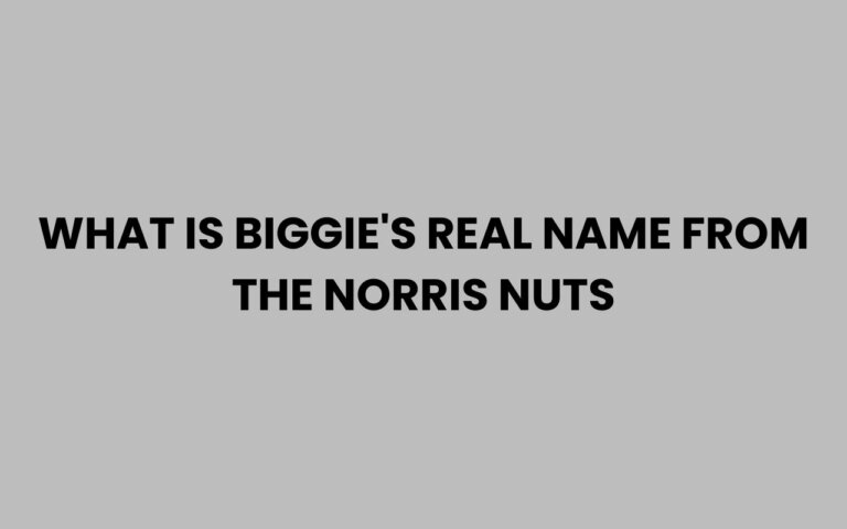 What Is Biggie's Real Name from the Norris Nuts Explained