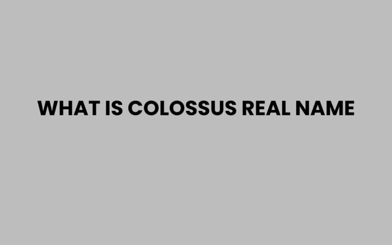 What Is Colossus Real Name? Marvel Character Explained
