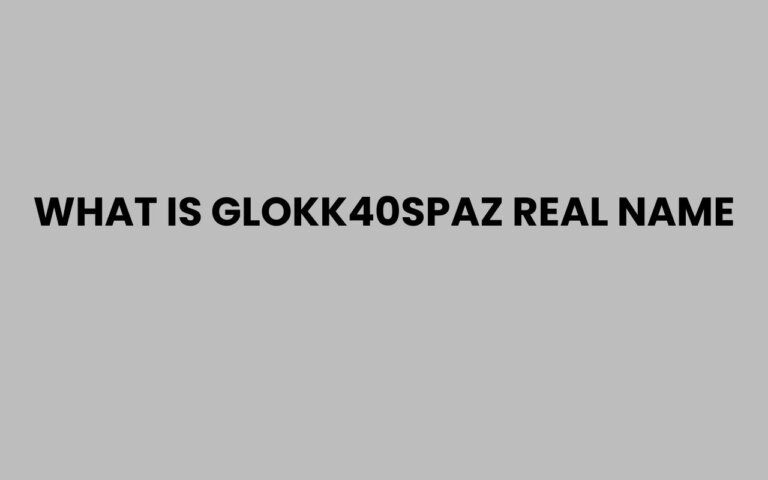 What is Glokk40spaz Real Name? Find Out Here