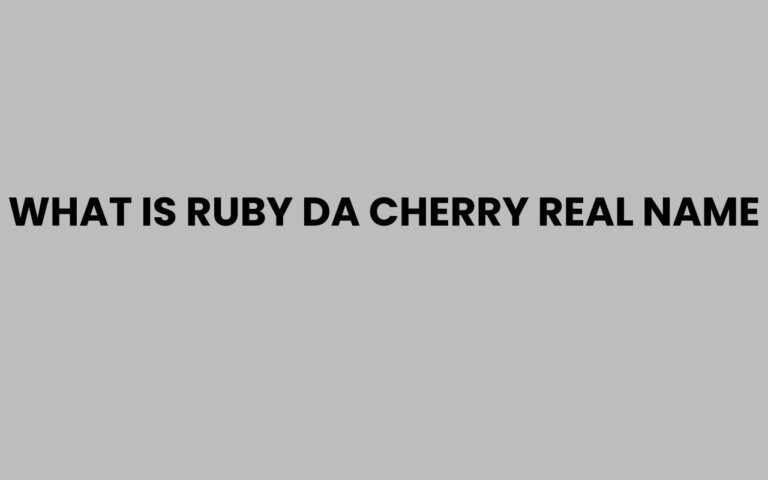 What Is Ruby Da Cherry Real Name? Discover the Truth