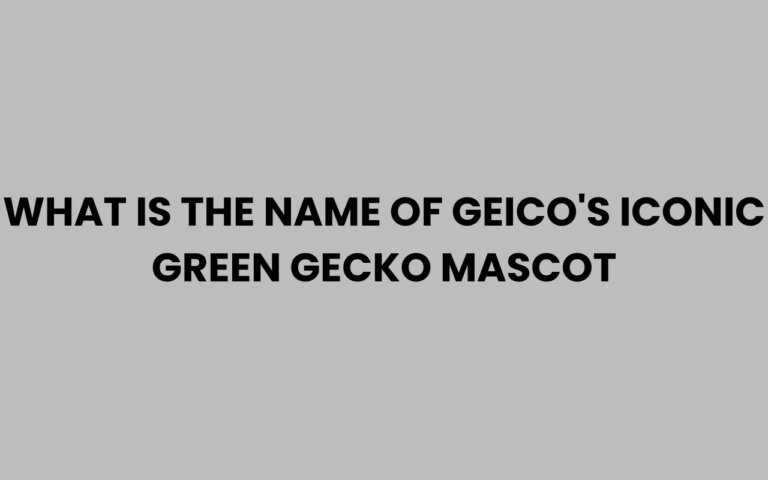 What Is the Name of GEICO’s Iconic Green Gecko Mascot?