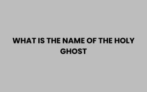What Is the Name of the Holy Ghost? Meaning Explained