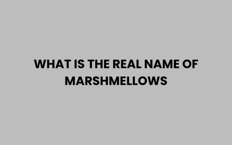 What Is the Real Name of Marshmallows? Find Out Here