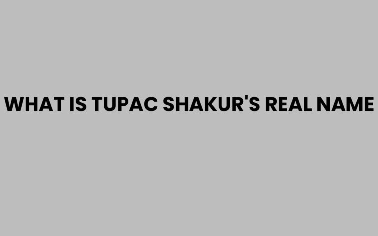 What Is Tupac Shakur's Real Name? Uncover the Truth