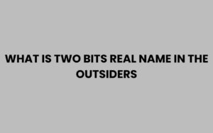 What Is Two-Bits Real Name in The Outsiders Explained