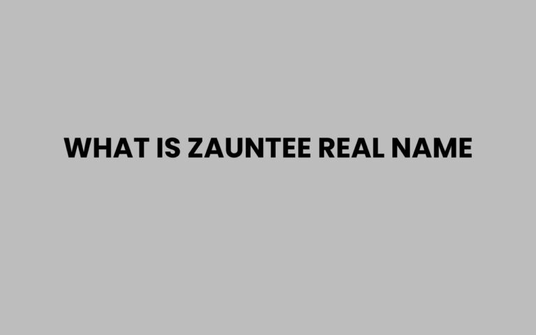 What Is Zauntee Real Name? Discover the Artist's Identity