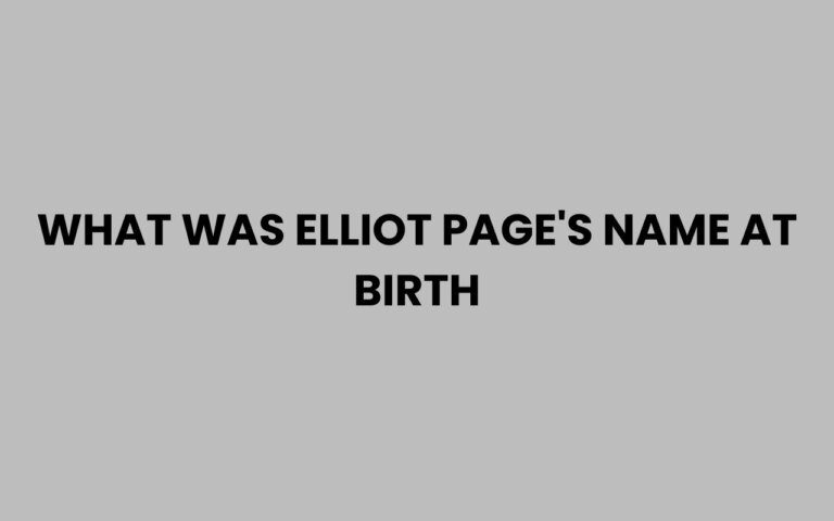 What Was Elliot Page's Name at Birth? Find Out Here